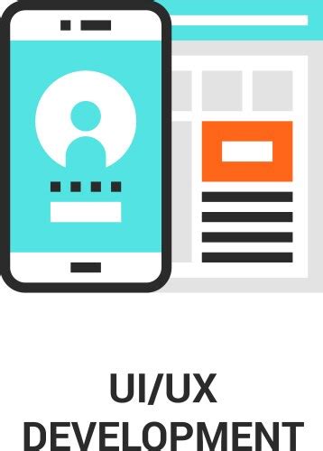 seamless pattern with ui ux development design vector image