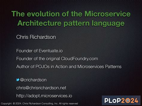 plop 2024 the evolution of the microservice architecture pattern