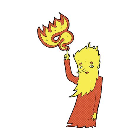 漫画卡通火精灵模板素材 稿定设计