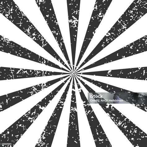 선버스트 스트라이프 벡터 일러스트레이션 그런지 텍스처 빔 또는 광선 아이콘 패턴 배경입니다 추상적인 태양이 터지고 빛나는 배경 흰색 배경에 격리 검은색에 대한 스톡 벡터