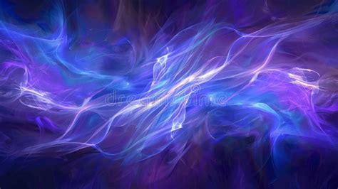 Engaging Animation With Blue And Purple Energy Waves In A Dynamic Visual Showcase Stock