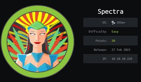 hackthebox writeup spectra r infosecwriteups