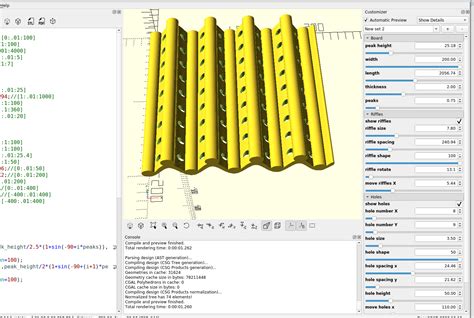 3d Part Design With Openscad 67 A Sluice Box Riffle Customizer