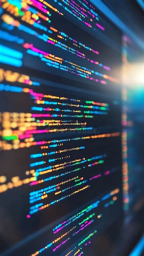 Colorful Code Lines On Screen Stock Illustration Illustration Of Vibrant Tech 378416406