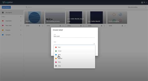 How To Manage Projects And Labels Svgator Tutorial