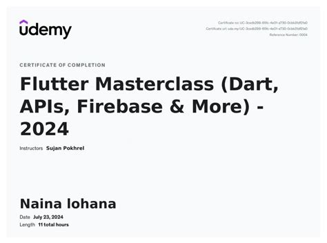 Naina Lohana On Linkedin Flutter Appdevelopment Certification Dart Firebase Apis Learning