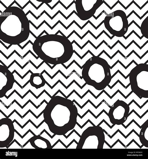 Abstact Seamless Pattern Zig Zag Line And Dot Texture Diagonal Line
