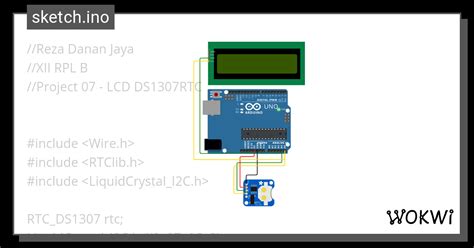 Project 07 Lcd Ds1307rtc Wokwi Esp32 Stm32 Arduino Simulator