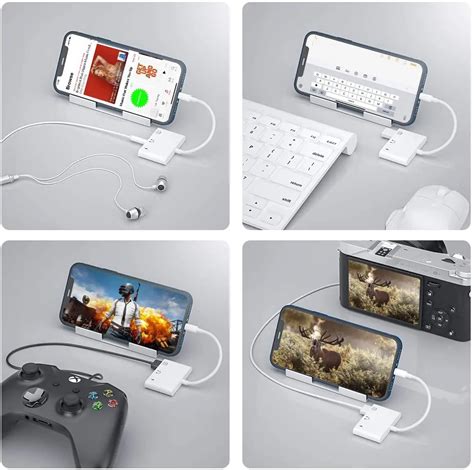 Usb To Phone Adapter In Usb Otg Adapter With Charging Port And Mm Headphone Jack