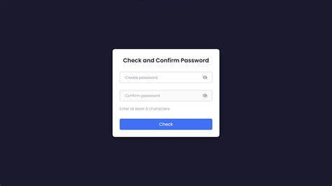 Check And Confirm Password Using Html Css And Javascript With Source Code Sourcecodester