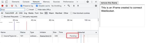 Bug Chrome Devtools Conflict While Watching Websocket In A React Page