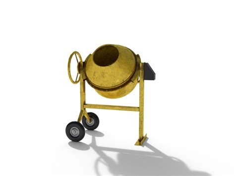 미니 콘크리트 믹서 3d 모델 7 Fbx Max Obj Free3d