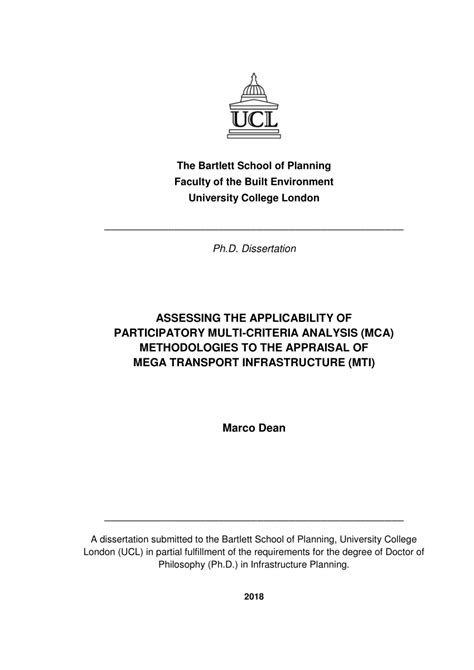 Pdf Assessing The Applicability Of Participatory Multi Criteria