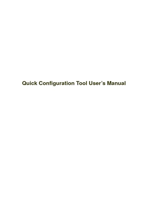 Quick Configuration Tool Users Manual Pdf Ip Address Login