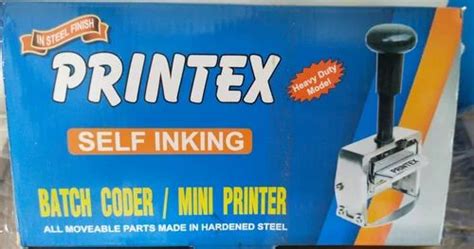 Printex Stainless Steel Manual Batch Coding Stamping Machine Model