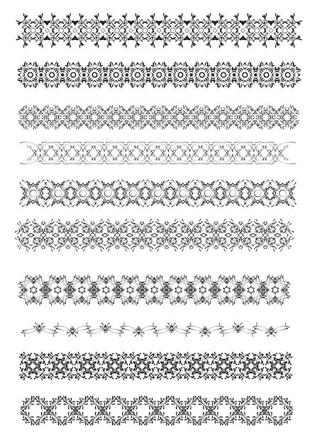 premium vector collection of vector ornamental rule lines in
