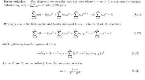 Bessel Equation And Bessel Fuctions Physics Forums