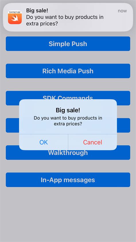 campaigns simple push mobile sdk synerise hub