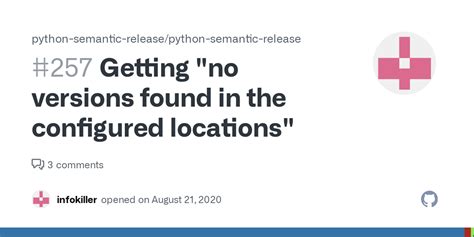 Getting No Versions Found In The Configured Locations Issue