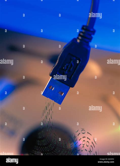 Usb Cable Transferring Data Stock Photo Alamy