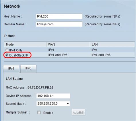 configuration of an ipv6 access rule on rv016 rv042 rv042g and rv082