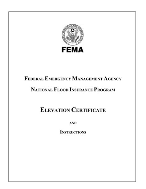 Fema Elevation Certificate Requirements Printable Forms Free Online