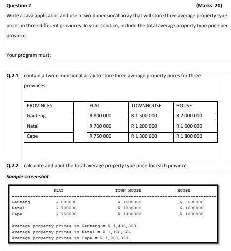 Solved Write A Java Application And Use A Two Dimensional