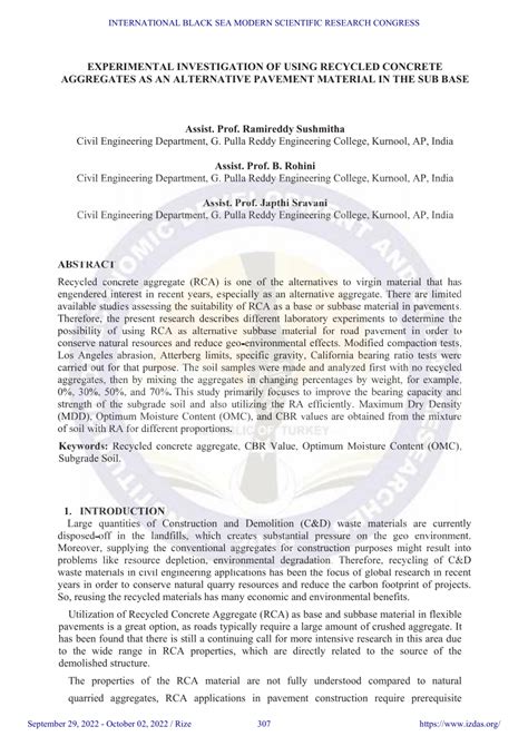 Pdf Experimental Investigation Of Using Recycled Concrete Aggregates As An Alternative