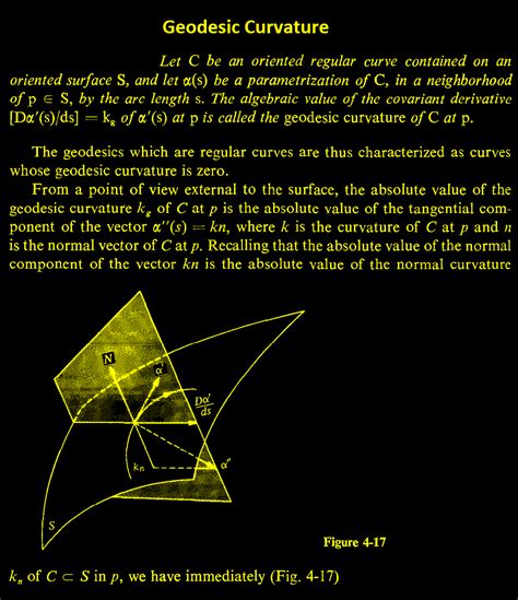Geodesic Curvature In Advanced Mathematics And Physics