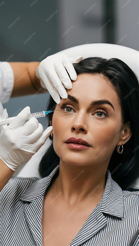 Premium Photo Woman Receiving Botox Injection In Clinic