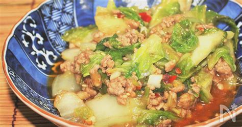 パッパッとご飯♪白菜と挽肉のピリ甘辛炒め レシピサイトnadia