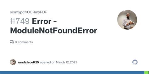 Error Modulenotfounderror · Issue 749 · Ocrmypdfocrmypdf · Github