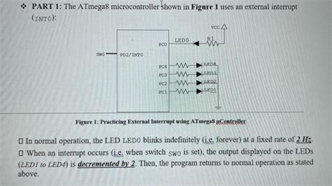 Solved • Part 1 The Atmega8 Microcontroller Shown In Figure