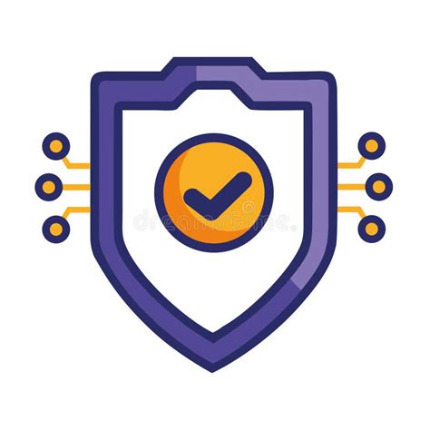 Cybersecurity Shield Icon Stock Vector Illustration Of Data 359282264