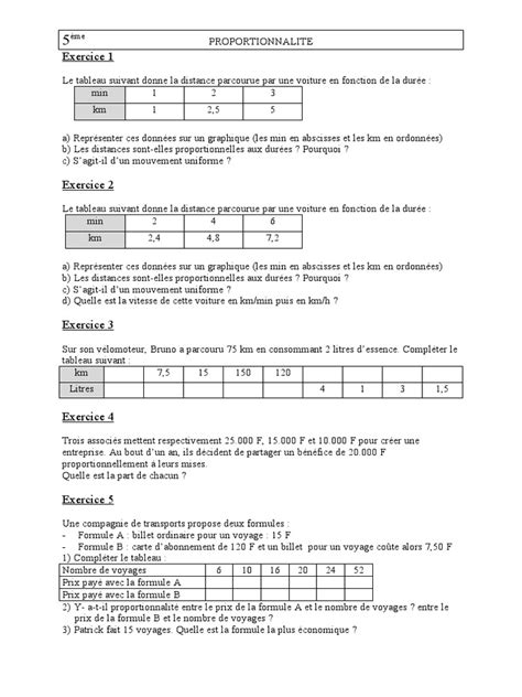5 Proportionnalité 2 Pdf