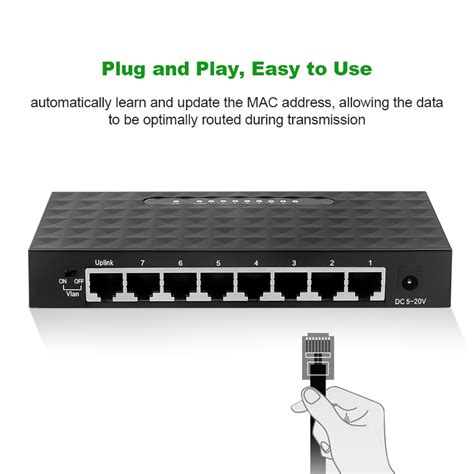 101001000mbps 8 Port Gigabit Network Switch Gigabit Ethernet Network