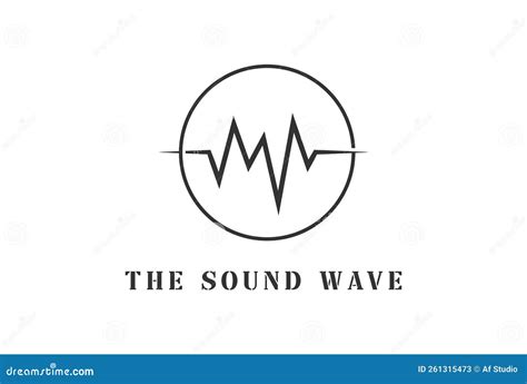 Simple Minimalist Circle Circular Sound Audio Waveform For Recording Logo Stock Vector