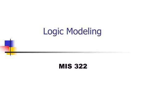 Ppt Logic Modeling Powerpoint Presentation Free Download Id2985312