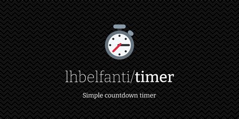 github lhbelfanti timer simple countdown timer