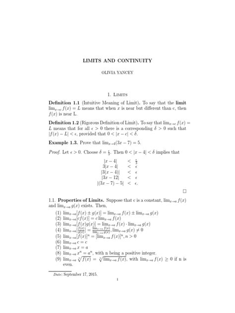limits and continuity paper pdf continuous function mathematical