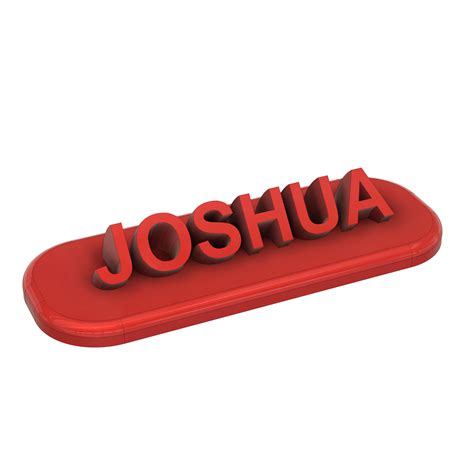 Stl File Joshua Name Tag・3d Print Design To Download・cults