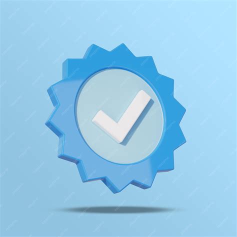 Premium Photo Profile Verification Check Mark Social Media Icon Blue Verified Badge With