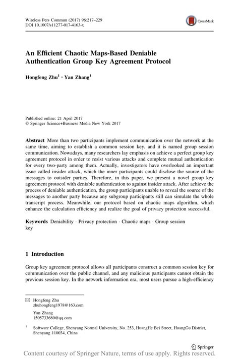 an efficient chaotic maps based deniable authentication group key