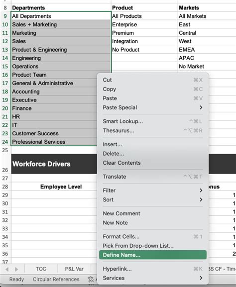 Cube Dimensions As Spreadsheet Drivers Cube