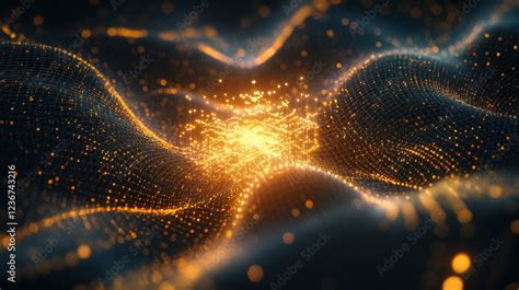 Futuristic Quantum Computing Interface With Glowing Qubit Pathways Processing Massive Big Data