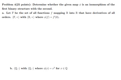 Solved Problem Points Determine Whether The Given Map Chegg