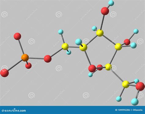 Fructose Molecular Structure On Grey Background Stock Illustration Illustration Of Chemical