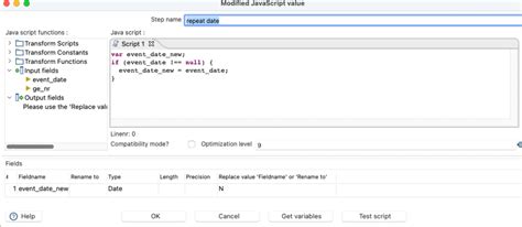Modified Javascript Value Pentaho And Apache Hop Hints