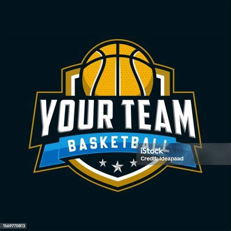 농구 클럽 로고 농구 클럽 엠블럼 어두운 배경에 디자인 템플릿 Championship에 대한 스톡 벡터 아트 및 기타 이미지 Championship 경쟁 놀기