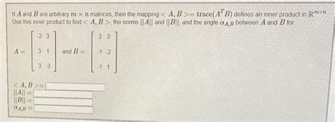 solved if a and b are arbitrary m×n matrices then the